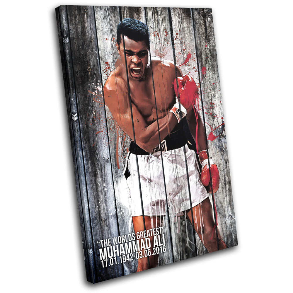 Muhammad Ali Boxing Vintage Sports SINGLE CANVAS WALL ART Picture Print ...
