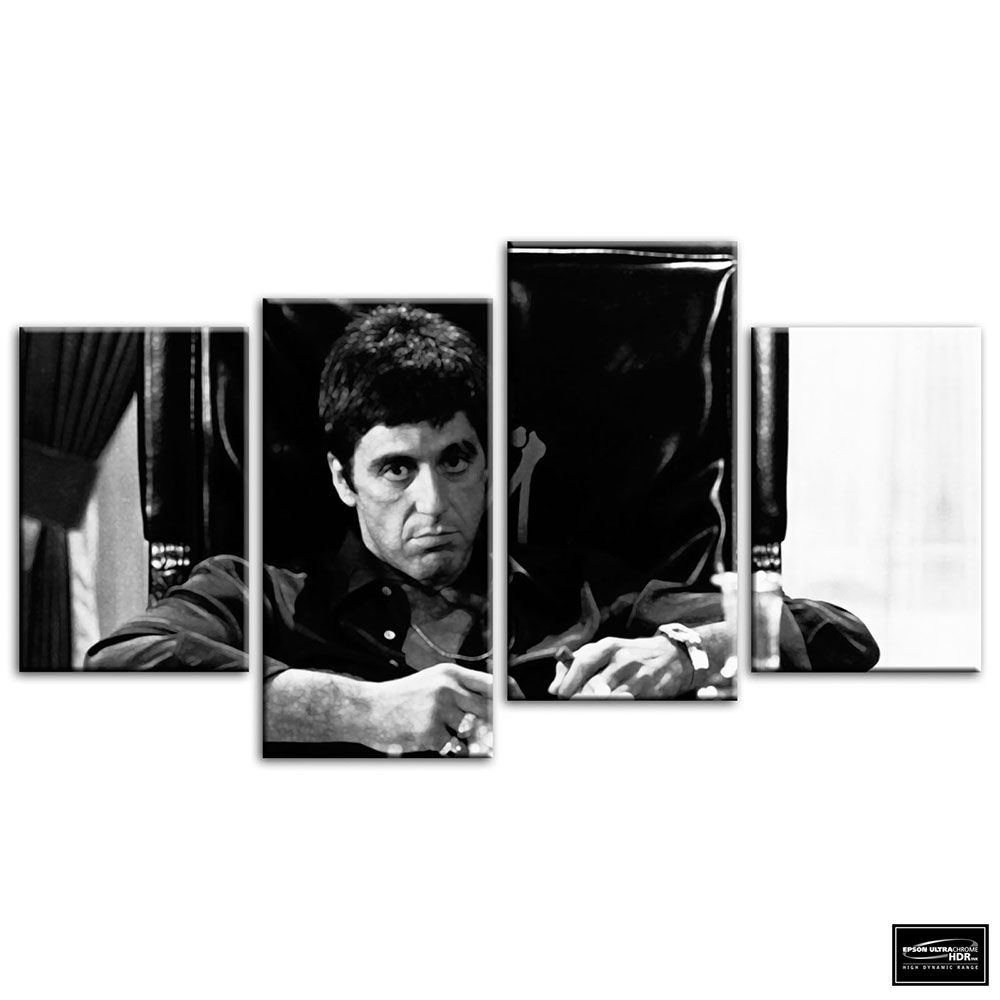 Scarface Al Pacino Movie Greats BOX FRAMED CANVAS ART Picture HDR ...